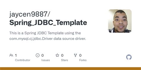 Github Jaycen Spring Jdbc Template This Is A Spring Jdbc Template Using The Mysql Cj