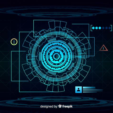 free vector abstract hud tech background