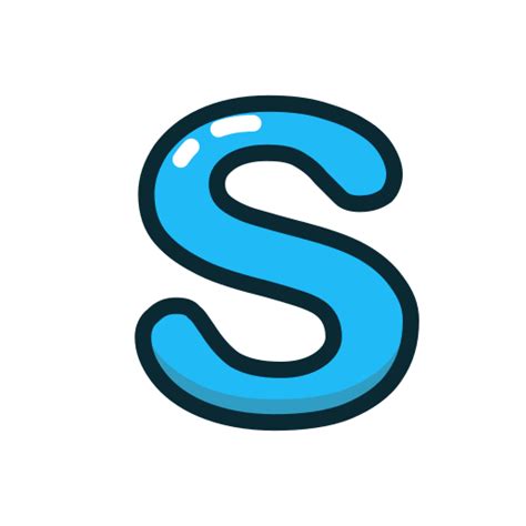 Blue Letter Lowercase S Icon Free Download