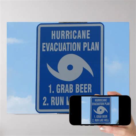 Hurricane Evacuation Plan Poster Zazzle