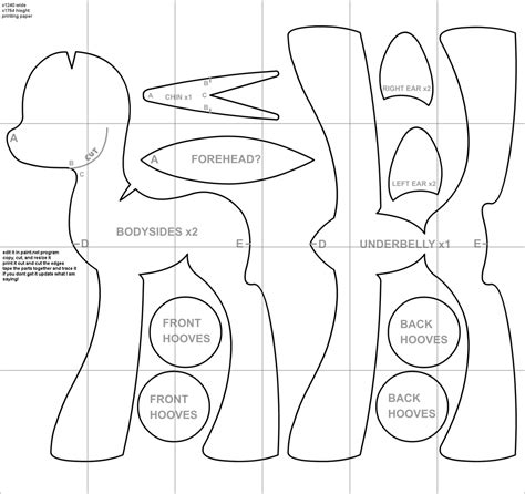 Mlp Plushie Template