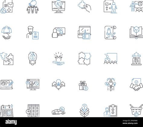 Advertising Campaigns Line Icons Collection Branding Strategy Creativity Marketing