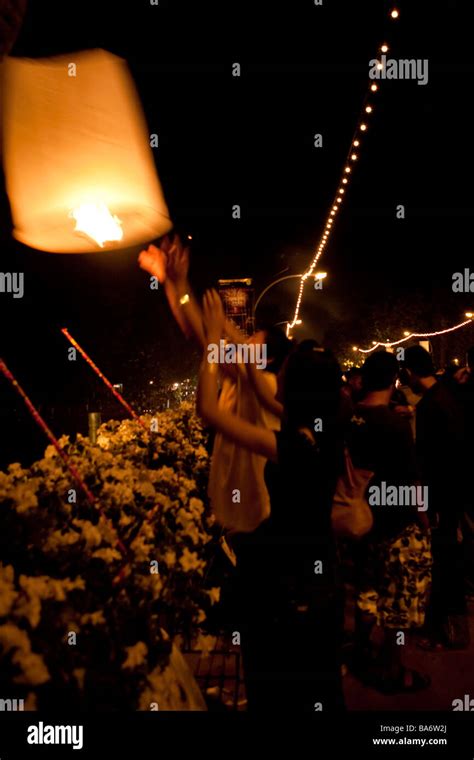 Loy Krathong Yee Peng Yie Ping Or Yi Peng Festival Chiang Mai