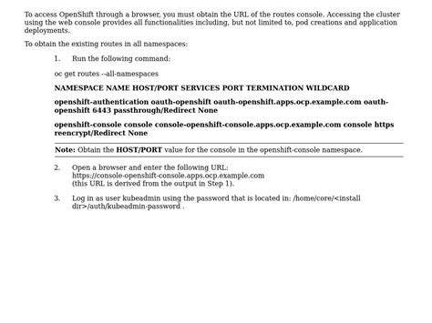Openshift Web Console Deployment Guide—red Hat Openshift Container Platform 42 Dell