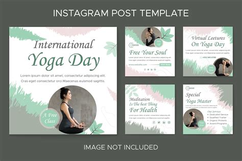 Yoga Instagram Post Collection Graphic By Ju Design · Creative Fabrica