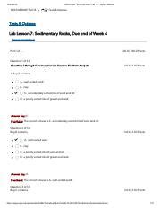 Lab Lesson Sedimentary Rocks Pdf APUS CLE SCIN D Fall Tests