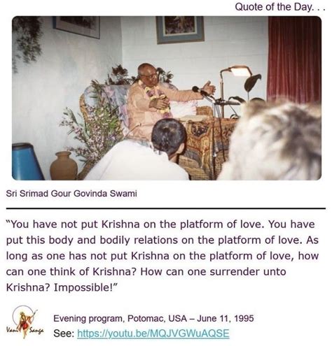 Sri Srimad Gour Govinda Swami Relatable Evening Programs Potomac