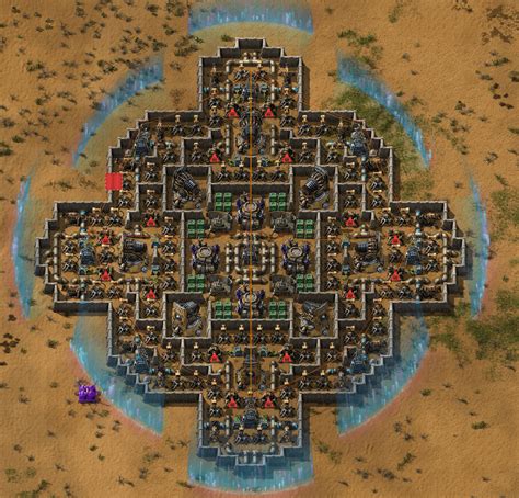A Massive Structure In Factorio The Beauty Of The Corner Defence Layer R Factorio