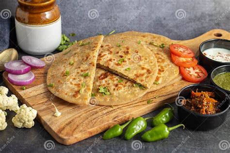 Gobi Paratha Is A Stuffed Indian Flatbread Filled With Spiced
