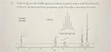 Solved B Following Are The Nmr Spectra Of Three Isomeric