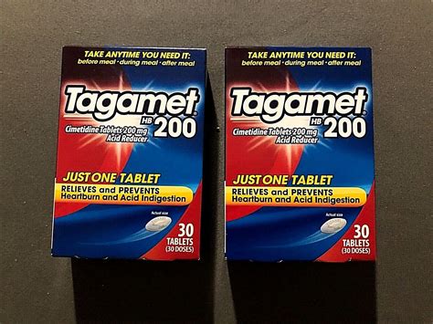 2 New Boxes Tagamet Heartburn Acid Indigestion Reducer Reliever Ebay