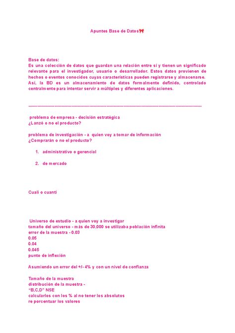 Apuntes Parcial Base De Datos Apuntes Base De Datos Base De Datos