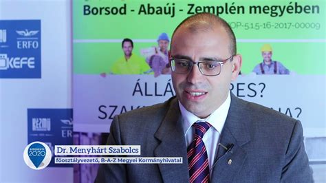 Dr Menyhárt Szabolcs főosztályvezető Együtt a munkavállalásért