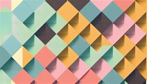 Abstract Geometric Background With Colorful Cubes Vector Illustration