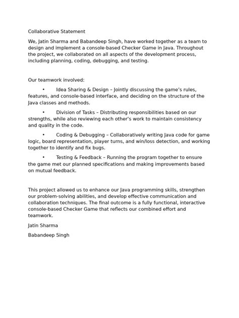 Collaboration Statement Pdf
