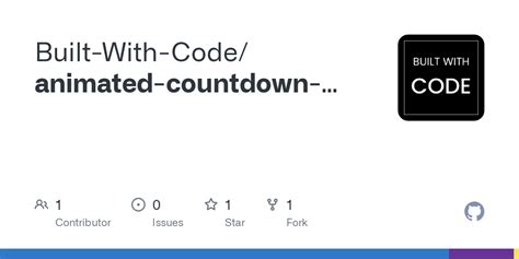 GitHub Built With Code Animated Countdown Timer