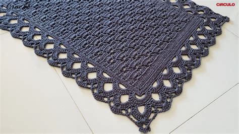 Bico de acabamento fácil Para tapete retangular ou quadrado Croche br