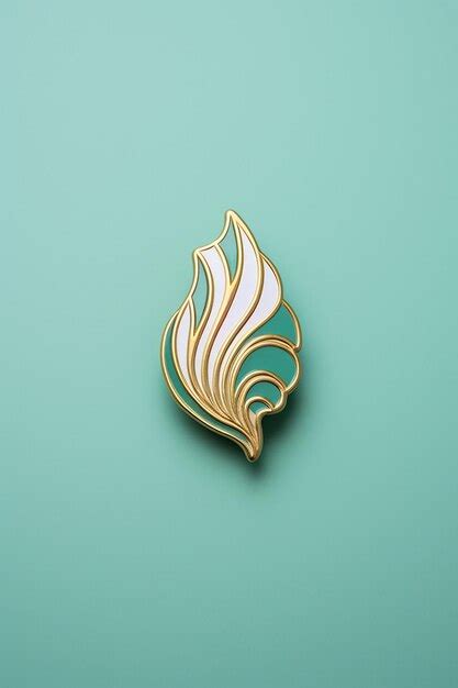 Premium Photo Enamel Pin On A Plain Color Background