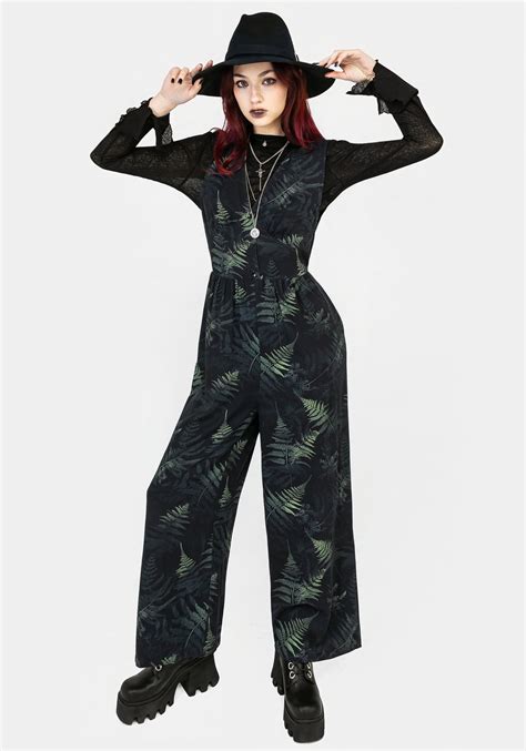 Disturbia Fernery Sleeveless Button Up Jumpsuit Jumpsuits
