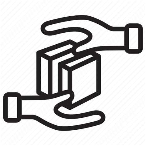 Delivery Logistics Shipping Box Package Cargo Hand Icon