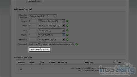 How To Set Up The Whmcs Cron Job Using Cpanel Hostking