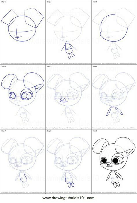 How To Draw Tikki Kwami From Miraculous Ladybug Printable Drawing Sheet