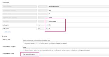 Assistance Finding CotnrolUp Edge DX Weak Wi Fi Signal Notification