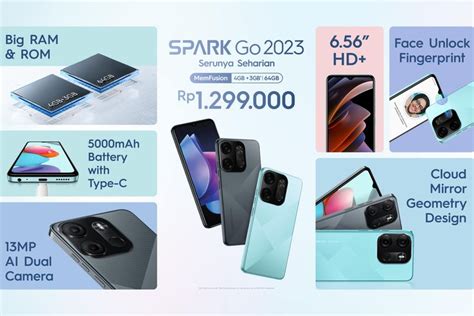 Tecno Spark Go 2023 Resmi Di Indonesia Harga Rp 1 Jutaan