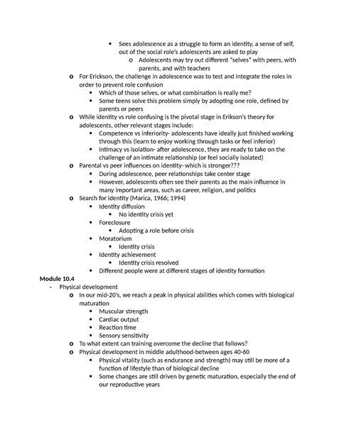 Psyc100 Final Exam Notes 5 Sees Adolescence As A Struggle To Form An