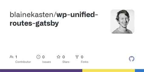 Github Blainekastenwp Unified Routes Gatsby