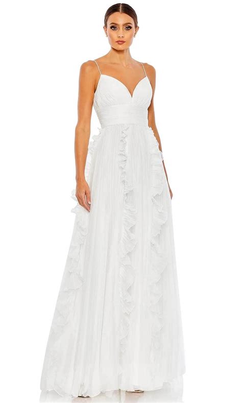 Mac Duggal 49533 Spaghetti Strap Chiffon Dress Couture Candy