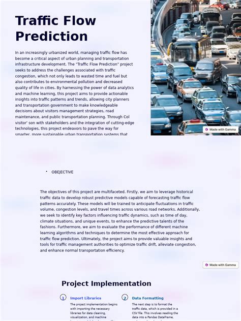 Traffic Flow Prediction Pdf