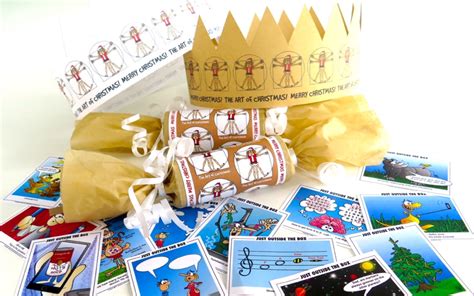 Christmas Cracker Display Just Outside The Box Cartoon