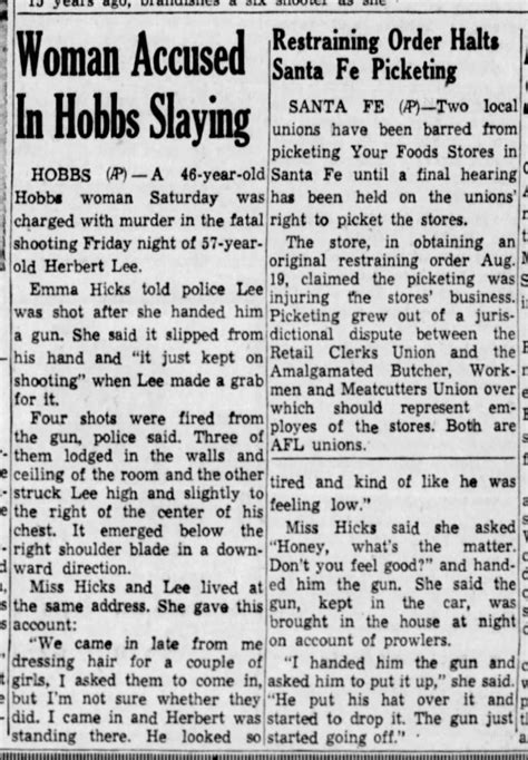 Hubbert Herbert Lee [murdered By Emma Hicks] ™