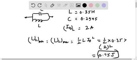 solved an l c circuit has an inductance of 0 350 h and a capacitance