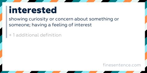 Interested Definition Meaning And Examples In English