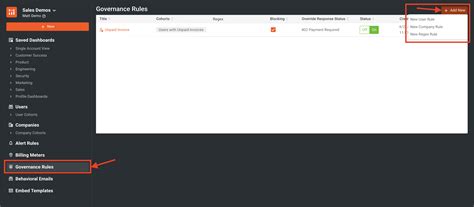 Creating Governance Rules Moesif Docs