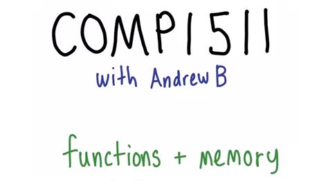 COMP1511 Functions And Memory YouTube