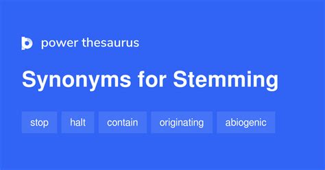 Stemming Synonyms 248 Similar Words And Phrases