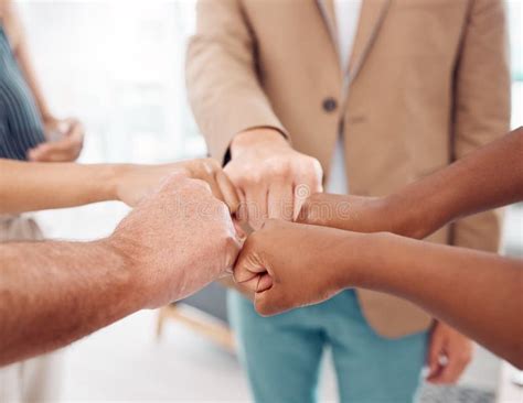 Business People Hands Or Fist Bump For Team Building Collaboration