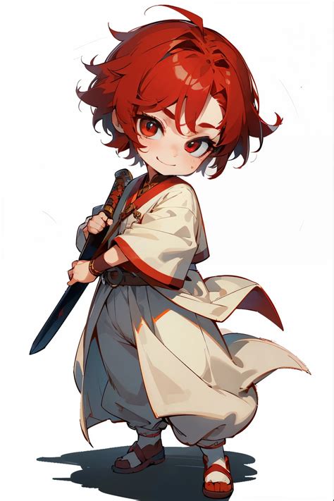 손에 칼을 들고 있는 여자의 만화 이미지 Seaart Ai