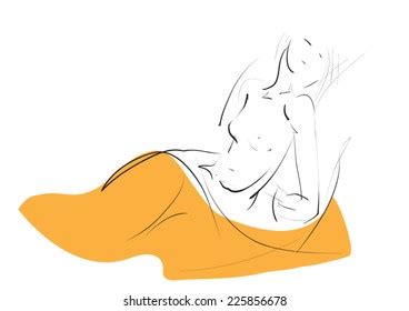 Sketch Seated Figure Model Nude Stock Vector Royalty Free Shutterstock