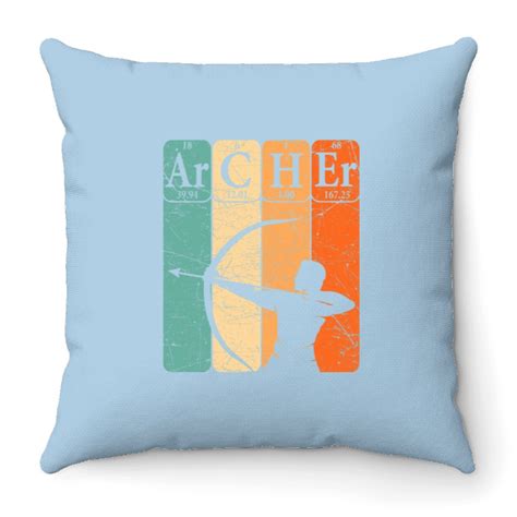 Archer Periodic Table Elements Bow Hunting Archery Vintage 2 2 Throw Pillows Sold By