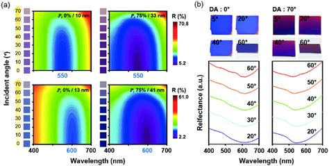 A Contour Maps Of Angle Dependent Reflectance Of P R 0 And 75 With Download Scientific