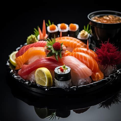 Premium Photo A Photograph Of Real Sushi