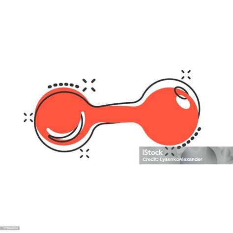 만화 스타일의 벡터 만화 아령 피트니스 체육관 아이콘입니다 바벨 컨셉 일러스트 픽토그램 보디 빌딩 스포츠 비즈니스 스플래시 효과 개념 건강한 생활방식에 대한 스톡 벡터 아트