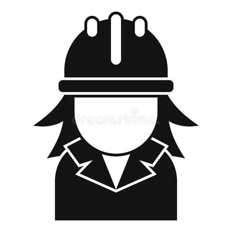 Female Construction Worker Wearing Hard Hat For Safety Stock