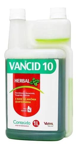Desinfetante Vancid 10 Base De Amônia Quaternária 1l Vansil Frete Grátis