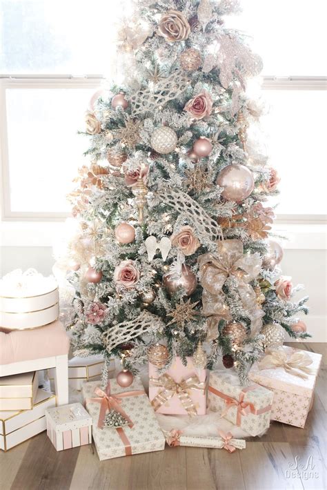 Blush And Rose Gold Christmas Tree