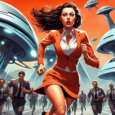 Cartoon Office Girl Chased By Aliens By Alchemicaldreams On Deviantart